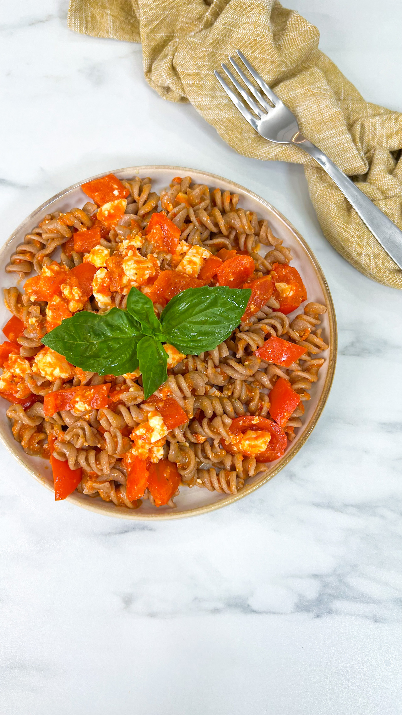 Pasta Peperoni e Feta - Dolci Senza Burro